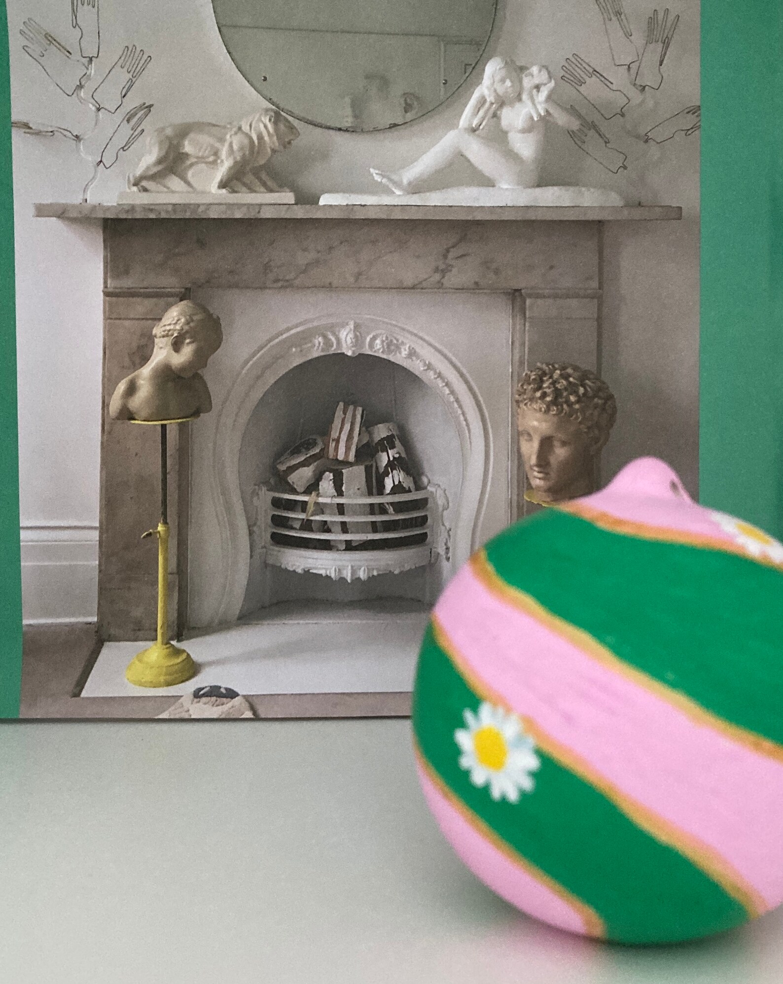 Funny Faces Hand Painted Bauble/ceramic Bauble/bauble Art/bauble Gift ...