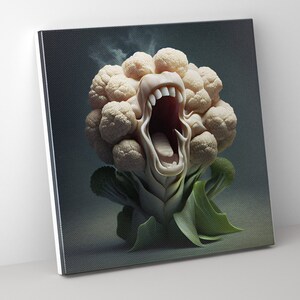 Unleash the Fury of Angry Cauliflower Canvas Print. - Etsy