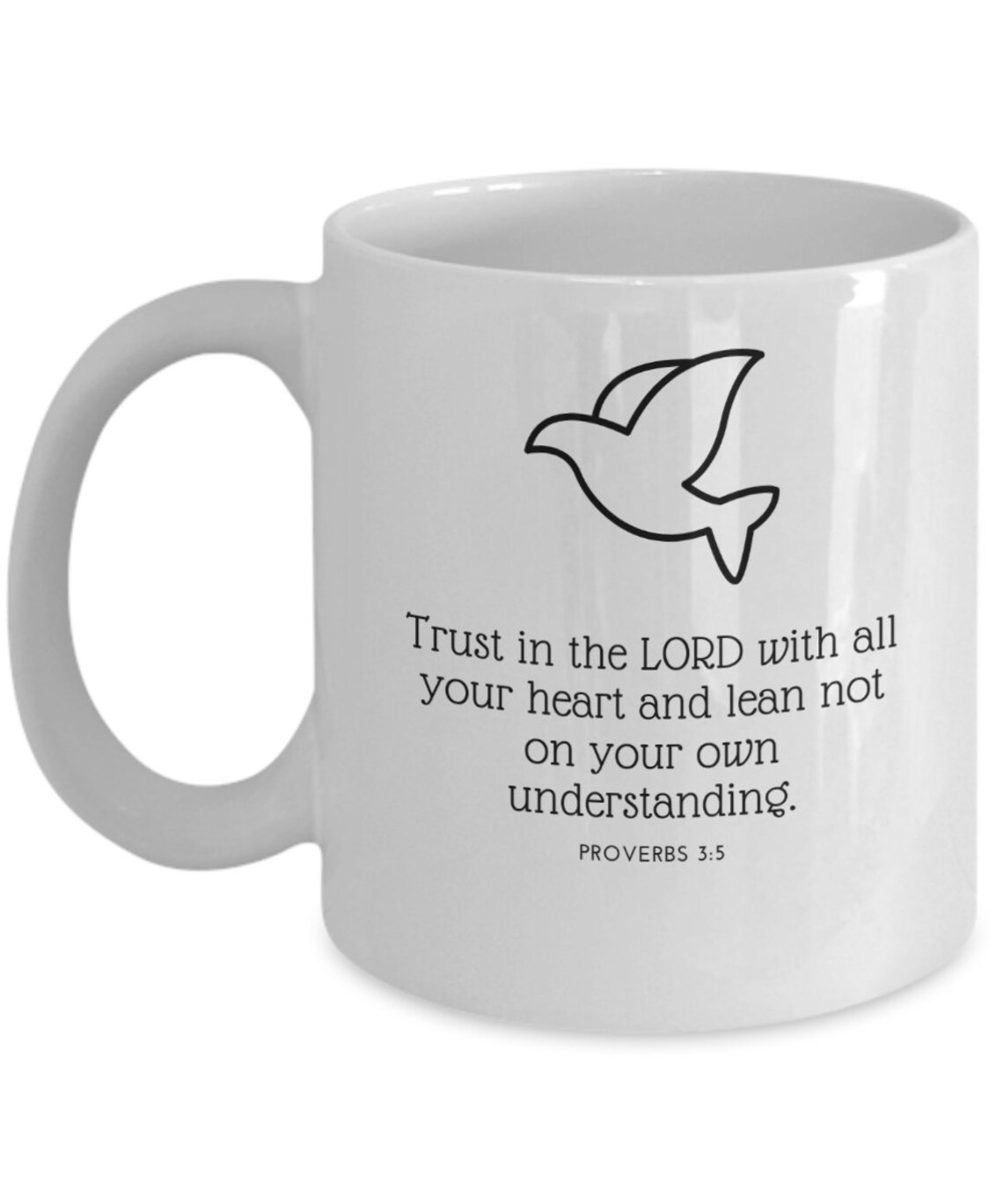 Bible verse coffee mug Proverbs 3:5 | Etsy