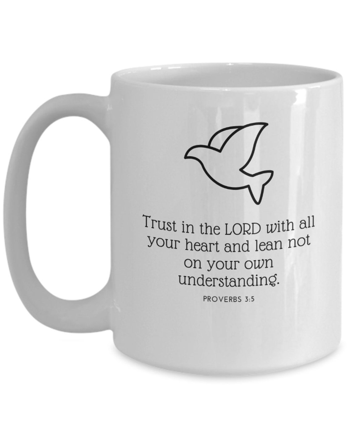 Bible verse coffee mug Proverbs 3:5 | Etsy