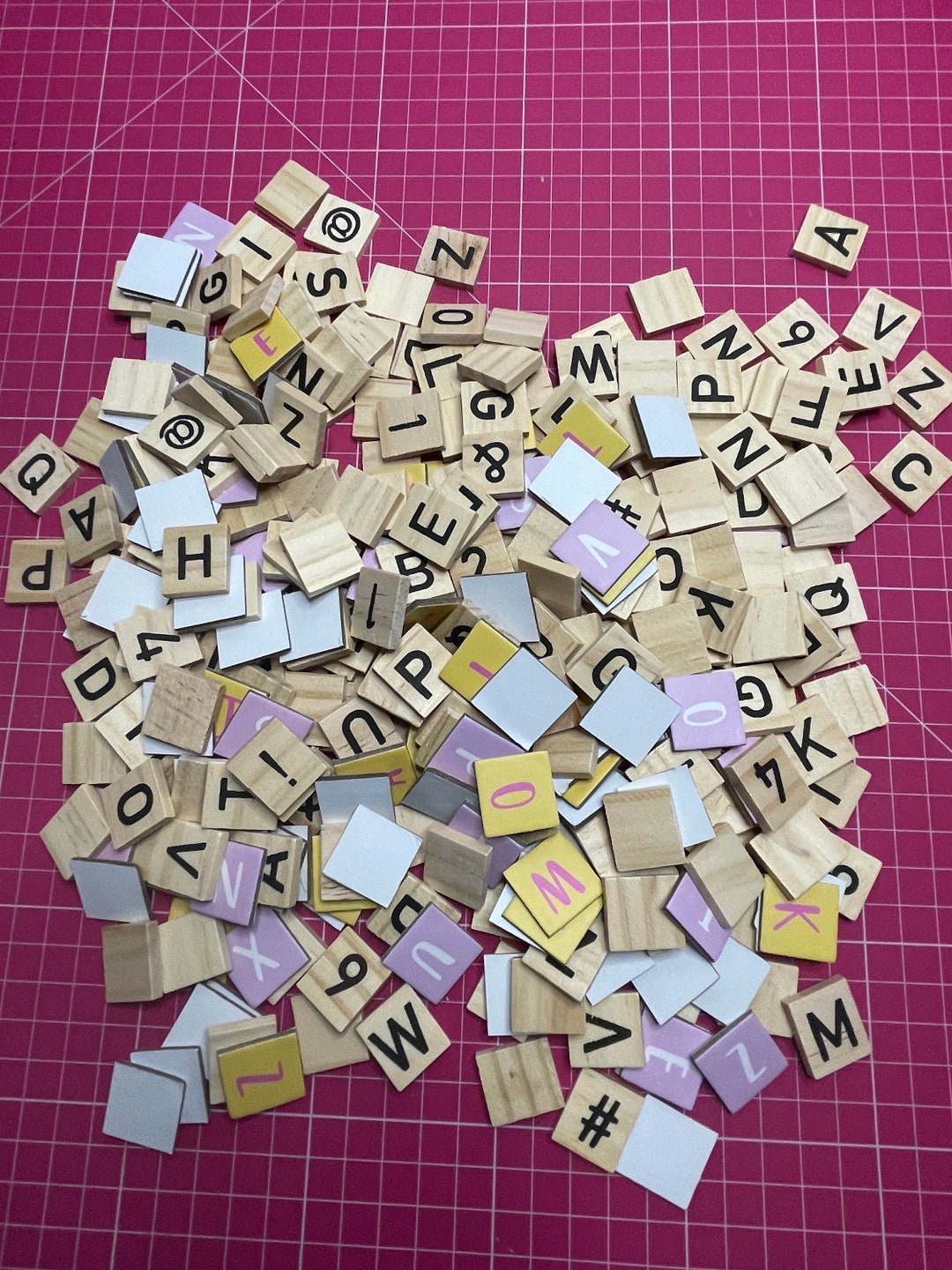 Wooden Alphabet Squares. Cardboard Alphabet Squares. Wooden Number ...