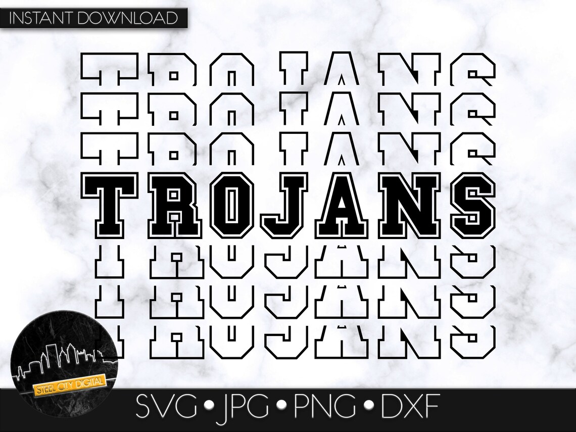 Trojans SVG Digital Download, SVG Cut File, SVG for Cricut or ...