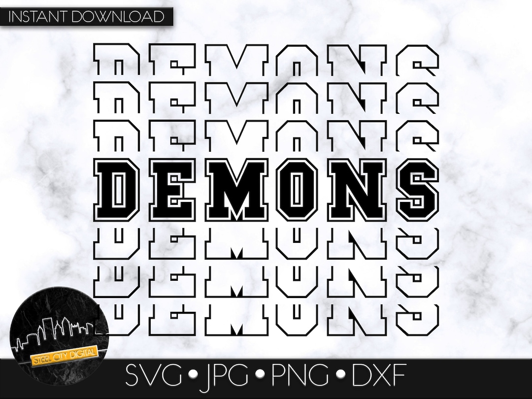 Demons SVG Digital Download, SVG Cut File, SVG for Cricut or Silhouette ...