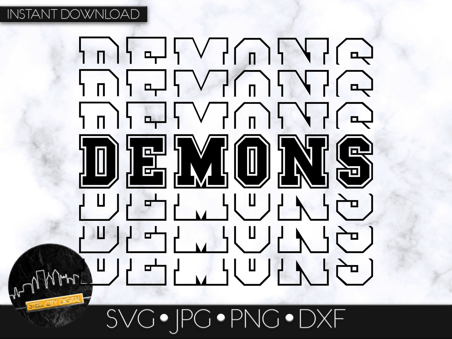 Demons SVG Digital Download, SVG Cut File, SVG for Cricut or Silhouette ...