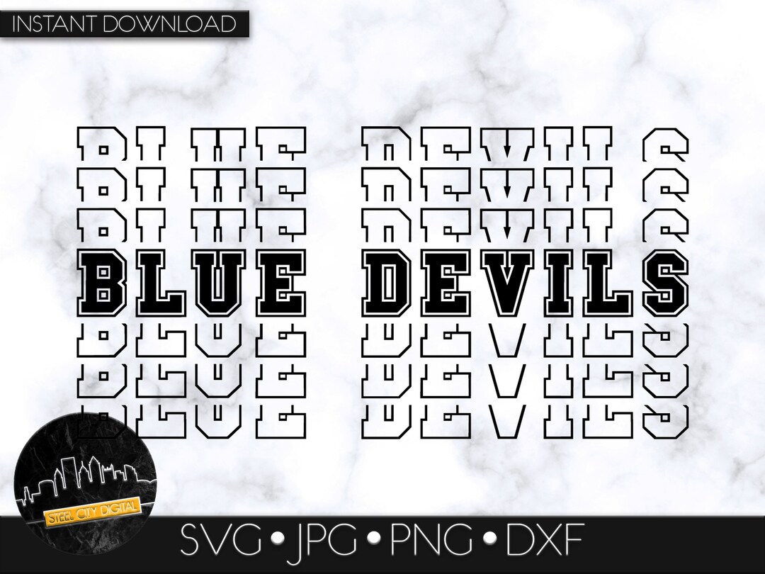 Blue Devils SVG Digital Download, SVG Cut File, SVG for Cricut or ...