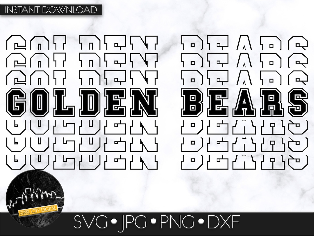 Golden Bears SVG Digital Download, SVG Cut File, SVG for Cricut or ...
