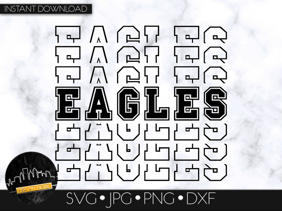 Eagles SVG Digital Download, SVG Cut File, SVG for Cricut or Silhouette ...