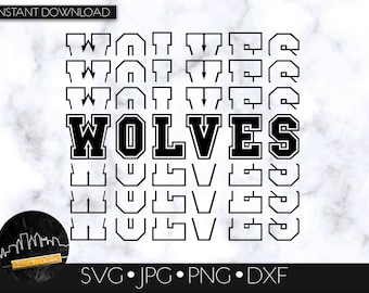 Wolves SVG Digital Download, SVG Cut File, School Spirit Svg, SVG for ...