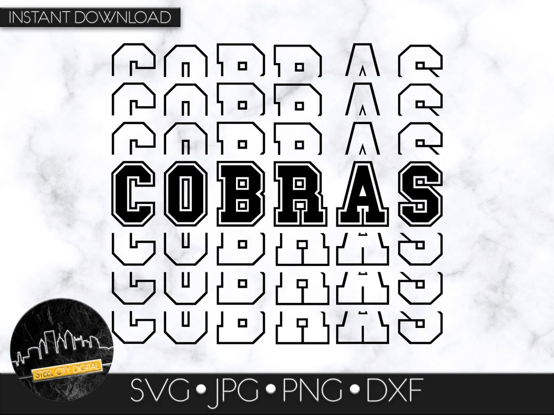 Cobras SVG Digital Download, SVG Cut File, SVG for Cricut or Silhouette ...
