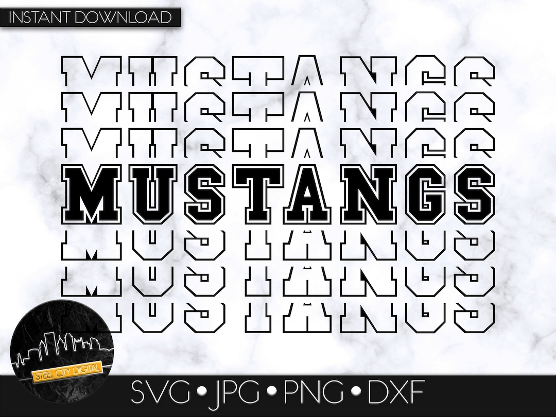 Mustangs SVG Digital Download, SVG Cut File, SVG for Cricut or ...
