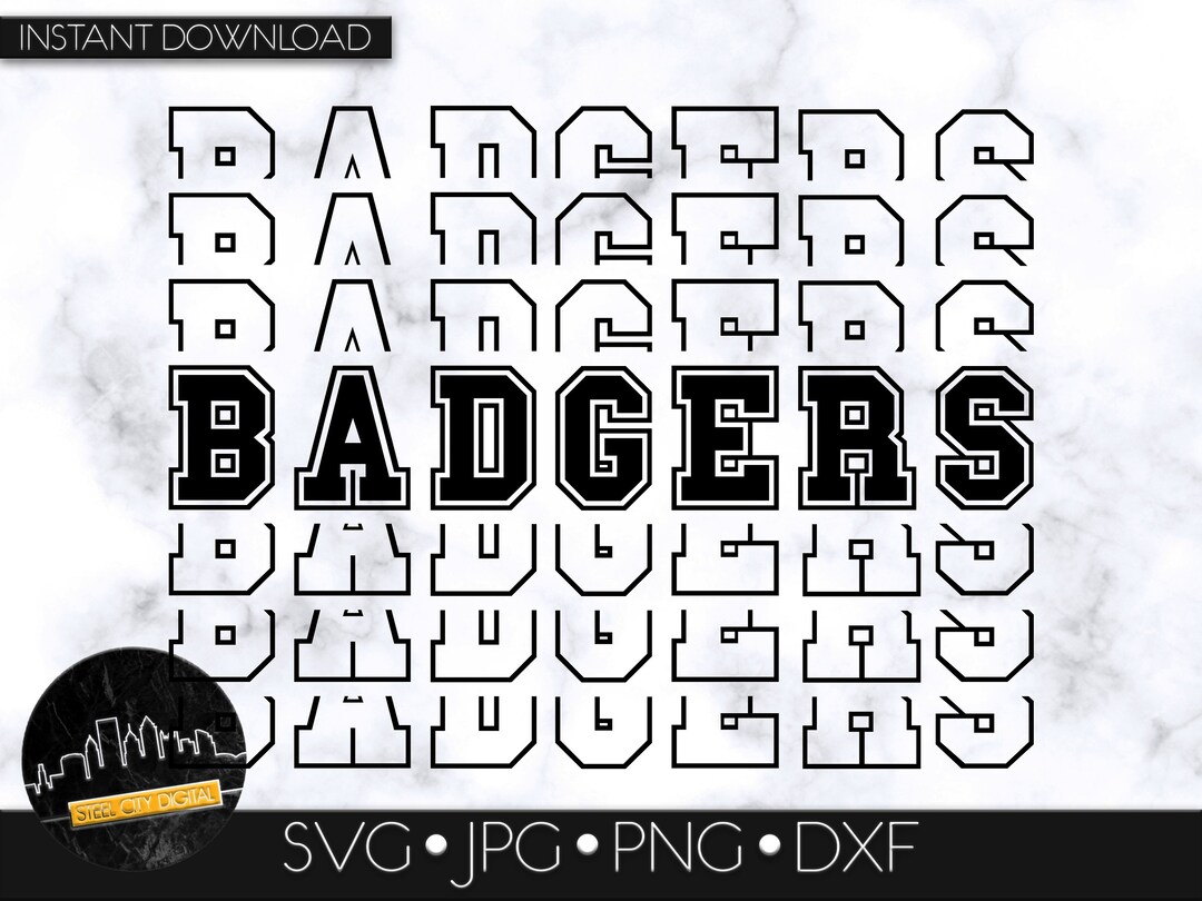 Badgers SVG Digital Download, SVG Cut File, SVG for Cricut or ...