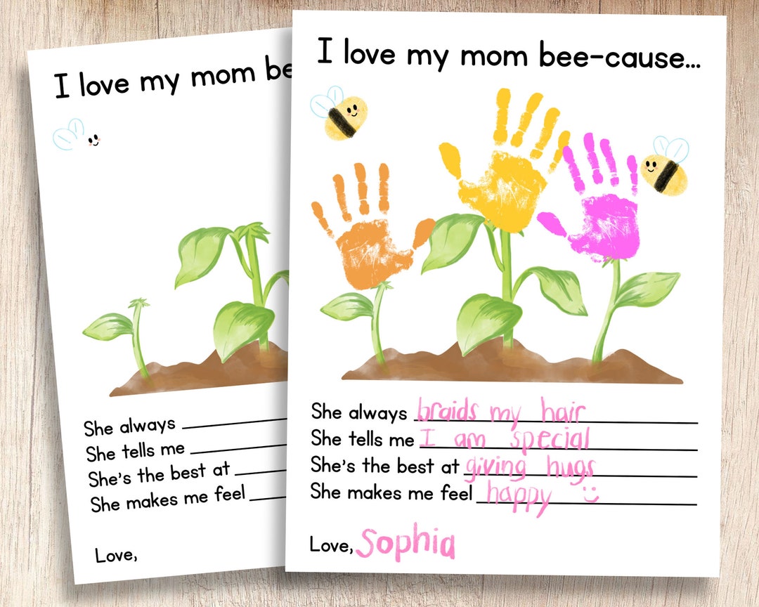 Mother's Day Garden Printable | Kids' Handprint Keepsake | Teacher and ...