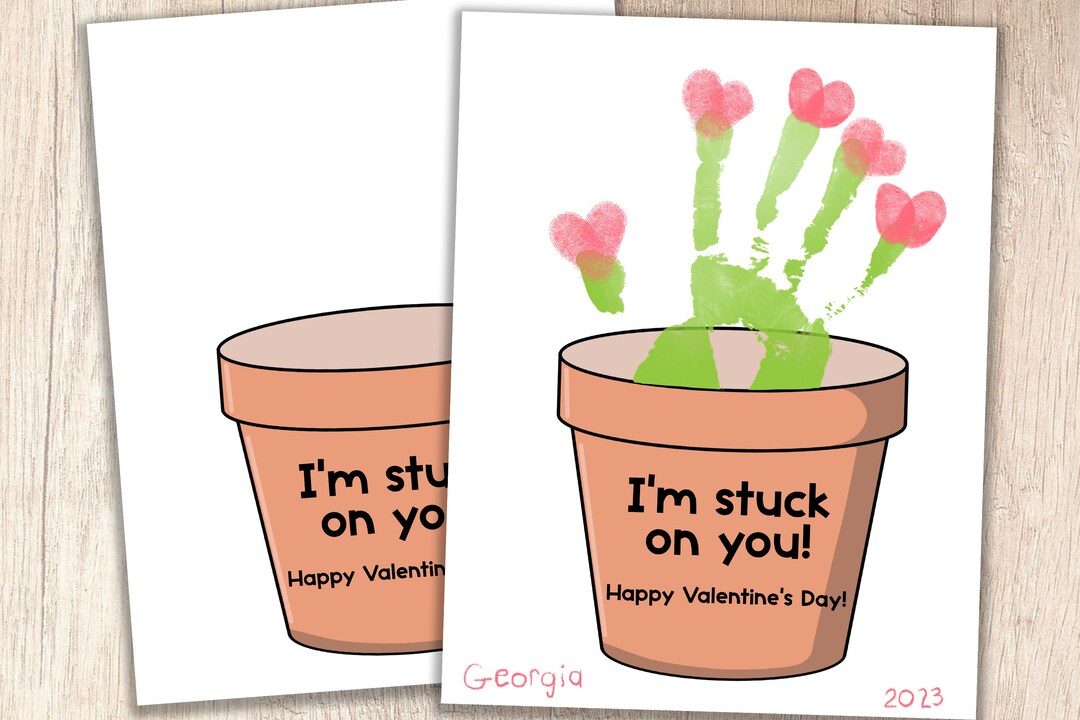 Valentine's Day Cactus Printable | Kids' Handprint Keepsake | Teacher ...