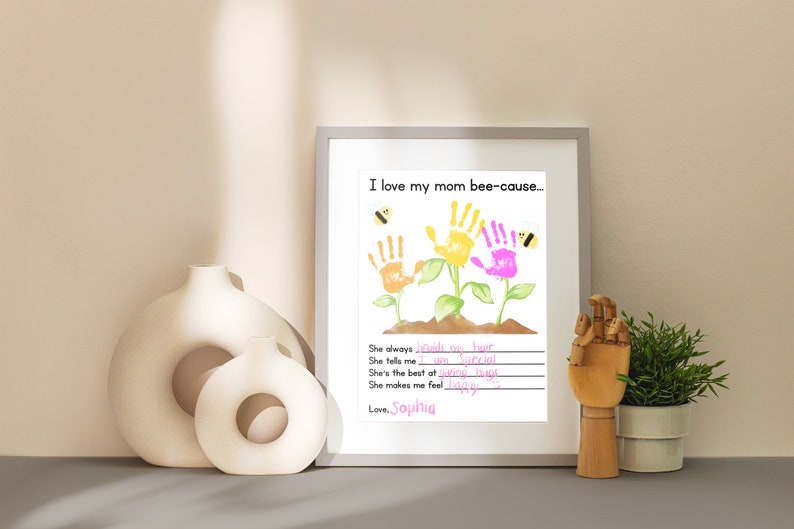 Mother's Day Garden Printable Kids' Handprint - Etsy