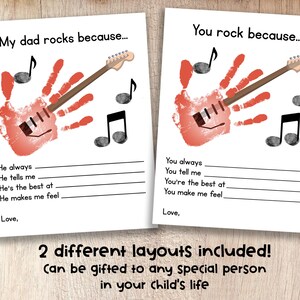 Father's Day Music Printable | Kids' Handprint Keepsake | Teacher and ...