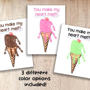 You Make My Heart Melt Printable | Kids' Handprint Keepsake | Teacher ...