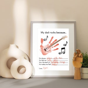 Father's Day Music Printable | Kids' Handprint Keepsake | Teacher and ...