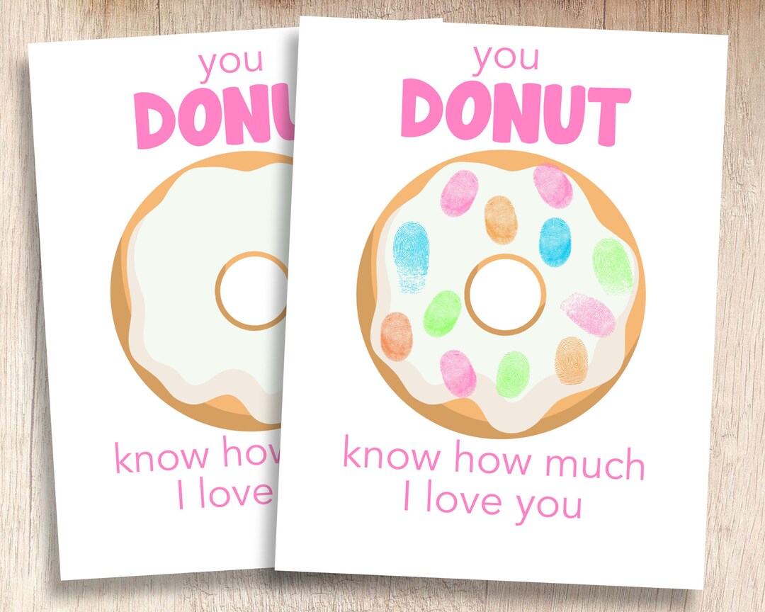 Donut Valentine’s/mother's/father's Day Printable | Kids' Handprint ...