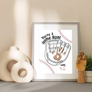 Father's Day Baseball Printable | Kids' Handprint Keepsake | Teacher ...