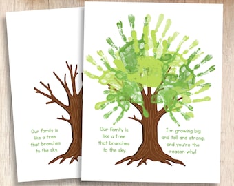 Mother's Day Garden Printable Kids' Handprint | Etsy