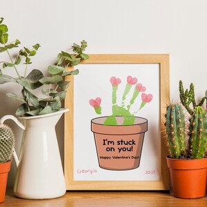 Valentine's Day Cactus Printable | Kids' Handprint Keepsake | Teacher ...