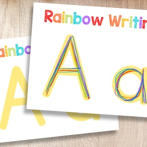 Rainbow Writing Alphabet Practice Packet | Student/teacher Dittos and ...
