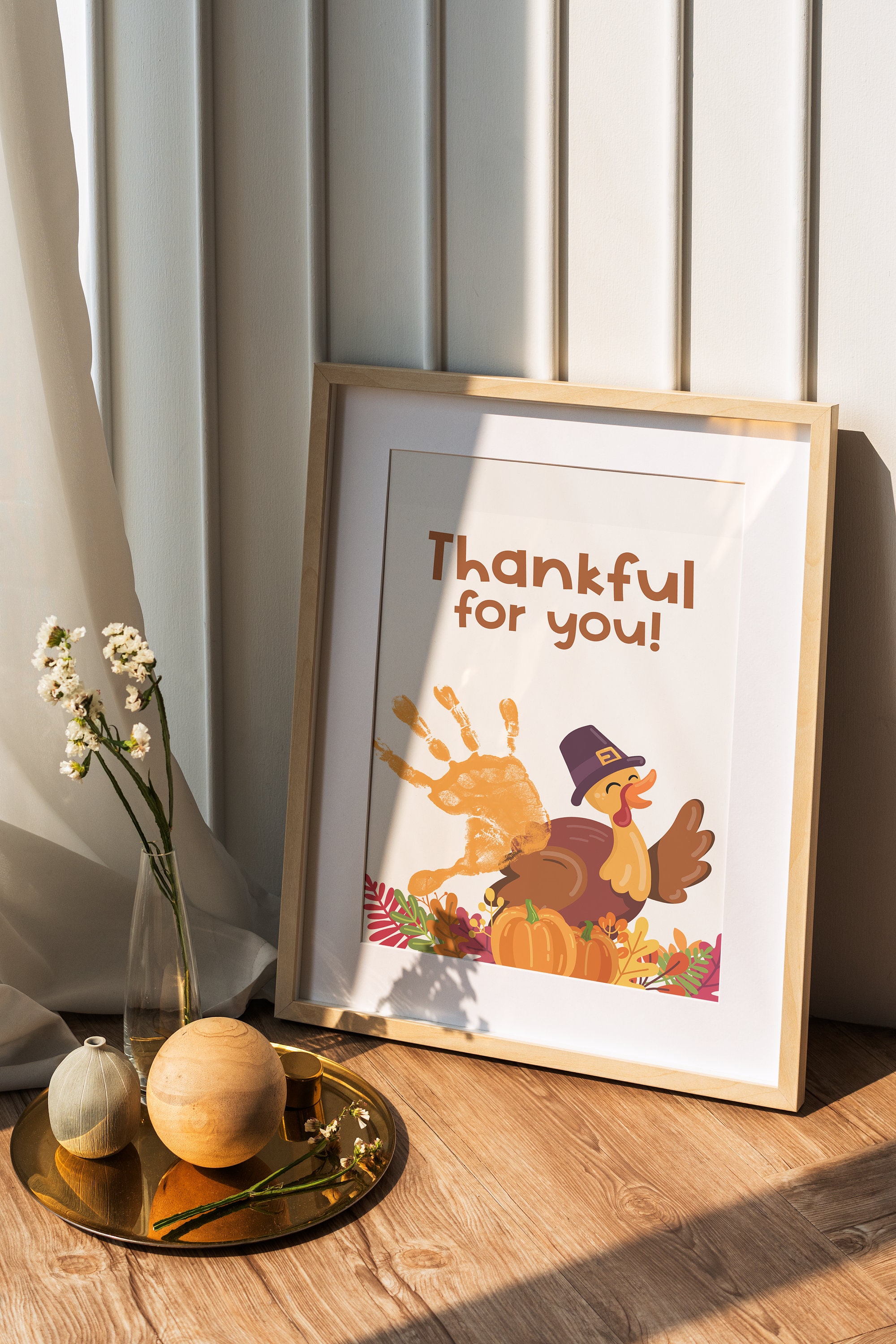 Thanksgiving Printable | Kids' Handprint Keepsake | Teacher & Parent ...