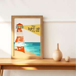 Lighthouse "you Light up My Life" Printable | Kids' Handprint Footprint ...
