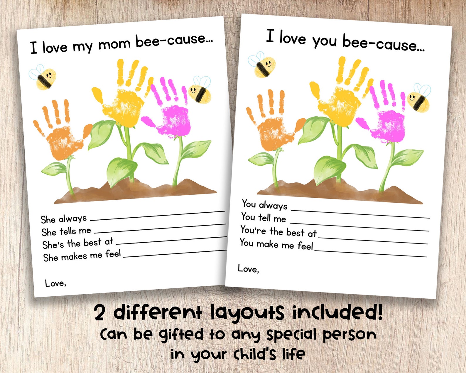 Mother's Day Garden Printable | Kids' Handprint Keepsake | Teacher and ...