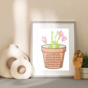 Mother's / Father's Day Plant Printable | Kids' Handprint Keepsake ...