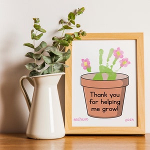 Teacher Appreciation Printable | "thank You for Helping Me Grow ...