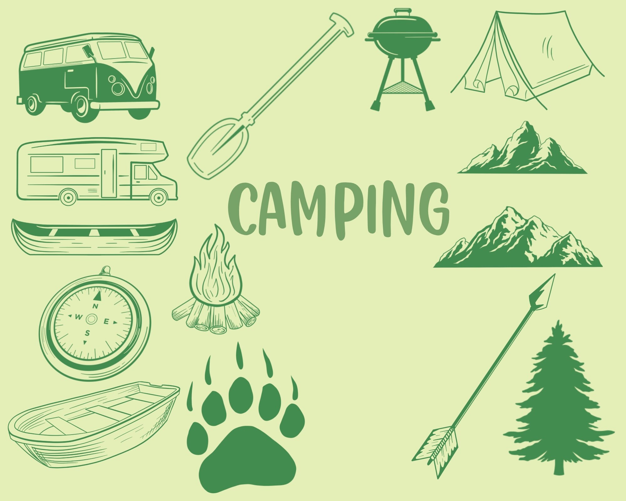 101 Summer Stamps & Brushes for Procreate - Etsy