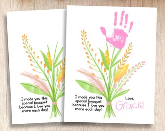 Mother's Day Garden Printable Kids' Handprint | Etsy