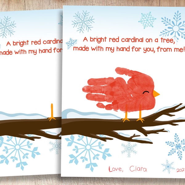 Christmas Handprint Art - Etsy