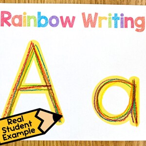 Rainbow Writing Alphabet Practice Packet | Student/teacher Dittos and ...