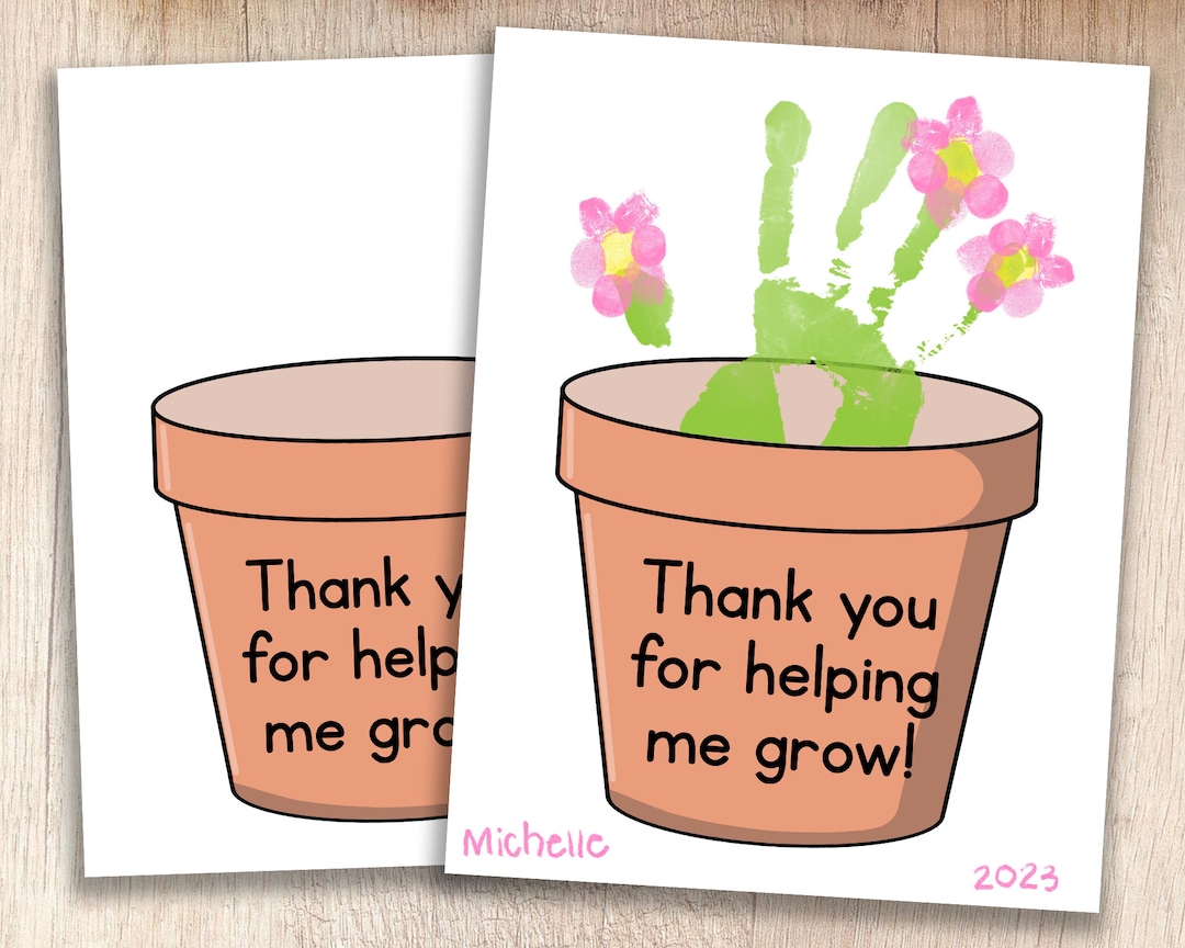 Teacher Appreciation Printable | "thank You for Helping Me Grow ...