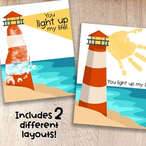 Lighthouse "you Light up My Life" Printable | Kids' Handprint Footprint ...