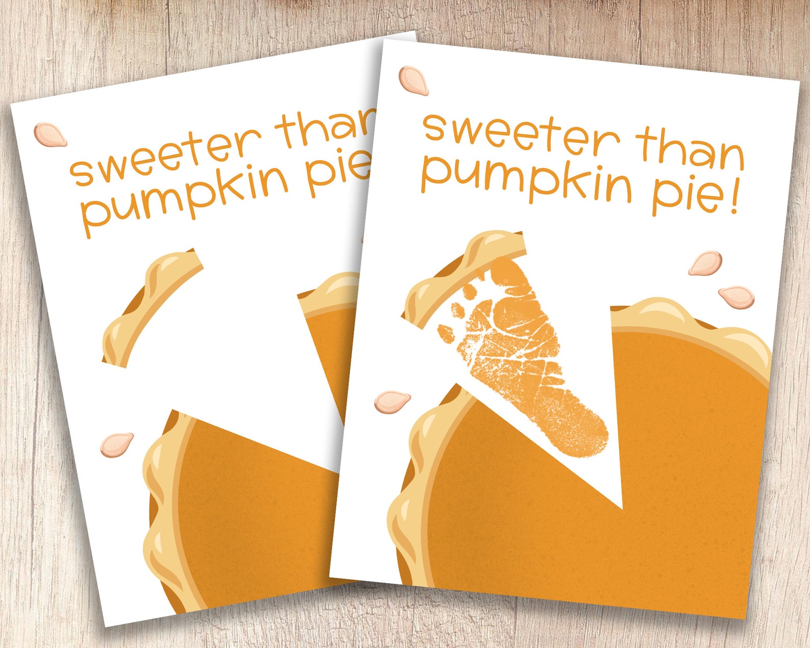 Thanksgiving Pumpkin Pie Printable | Kids' Footprint Keepsake | Teacher ...