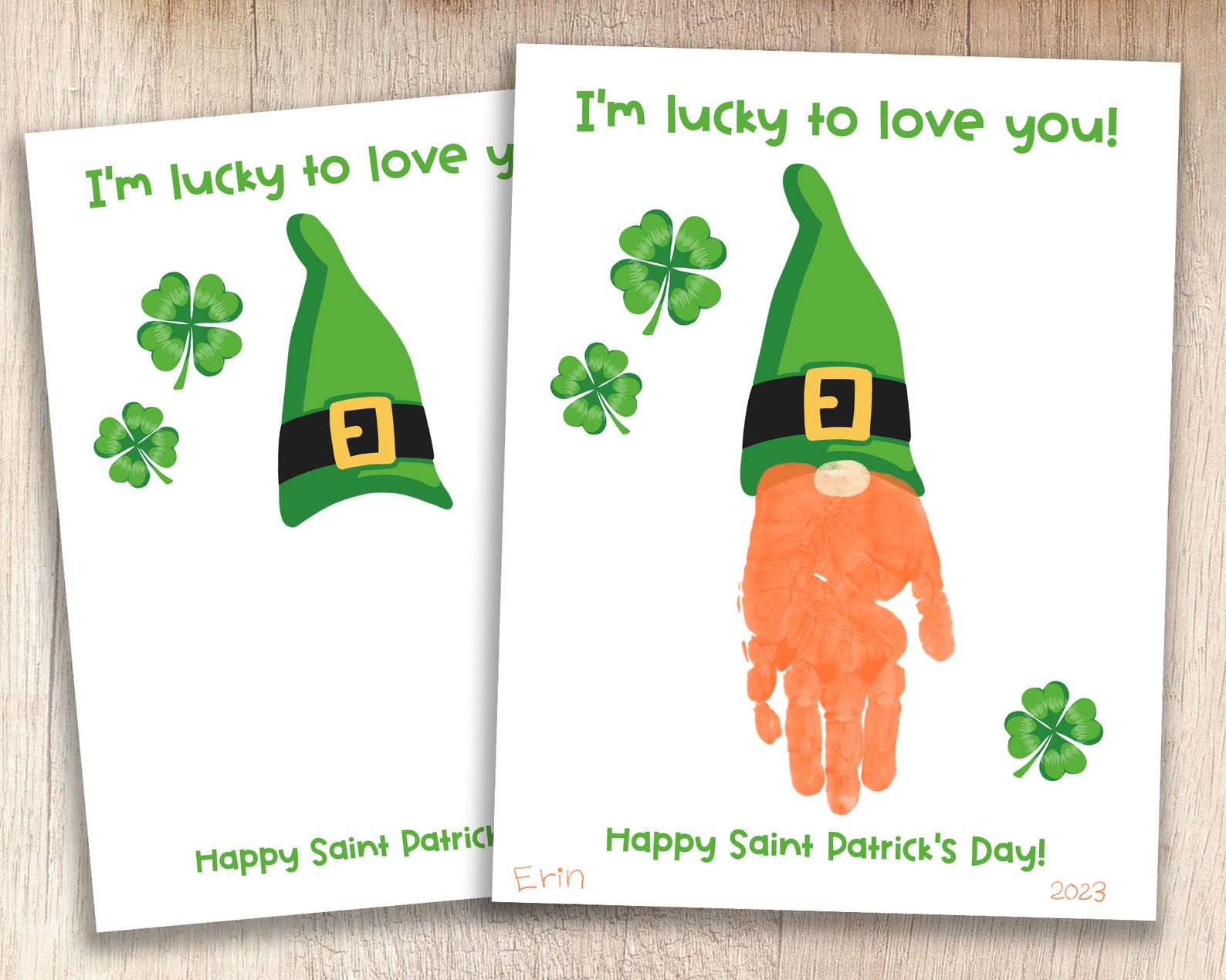 Leprechaun St. Patrick's Day Printable Kids' Handprint Keepsake Teacher ...