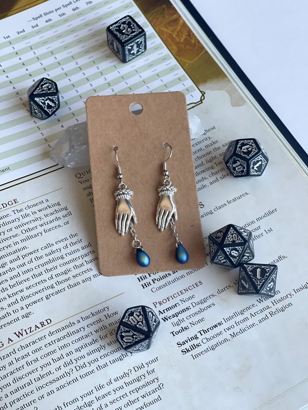 Detect Magic, Wizard Earrings, D&D Jewelry, Dungeons and Dragons - Etsy