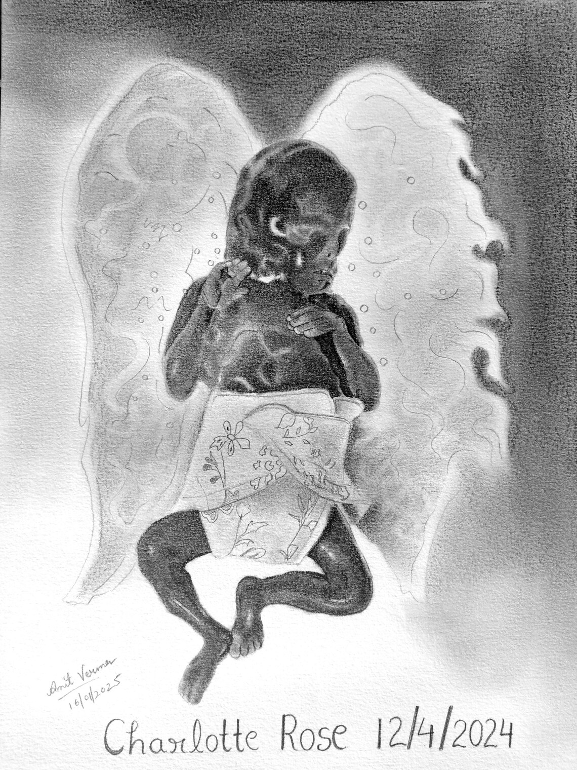Custom Stillborn Baby Portrait: Infant Loss Memorial Art (digital ...