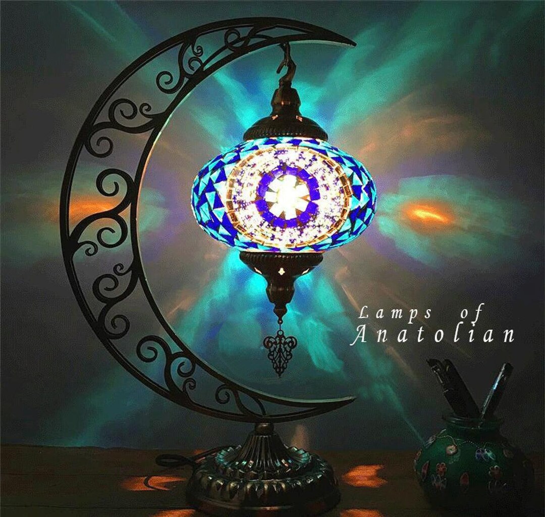EXCLUSIVE! Table Lamp of Magical Beauty #moon# HANDMADE - Etsy