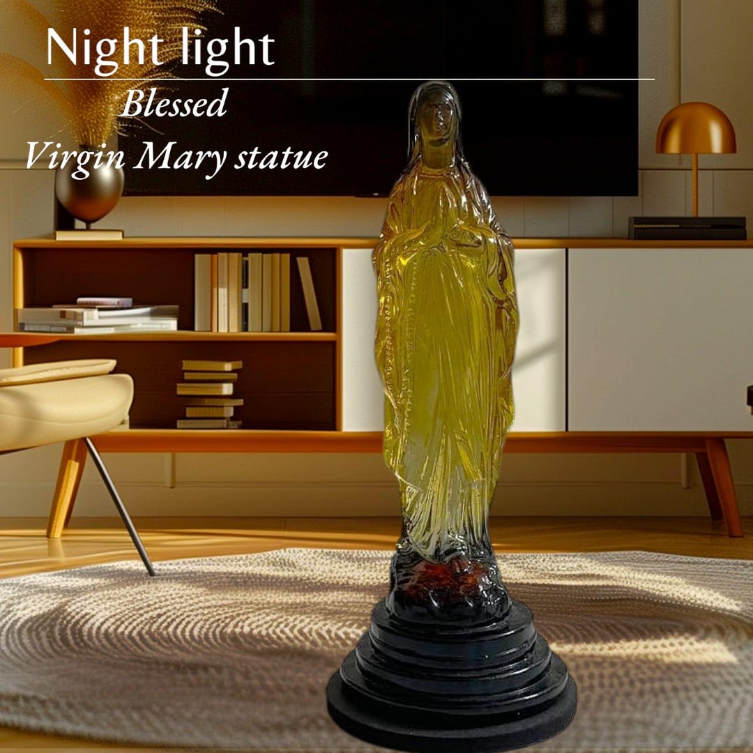 Night Light Blessede Virgin Mary Statue. - Etsy