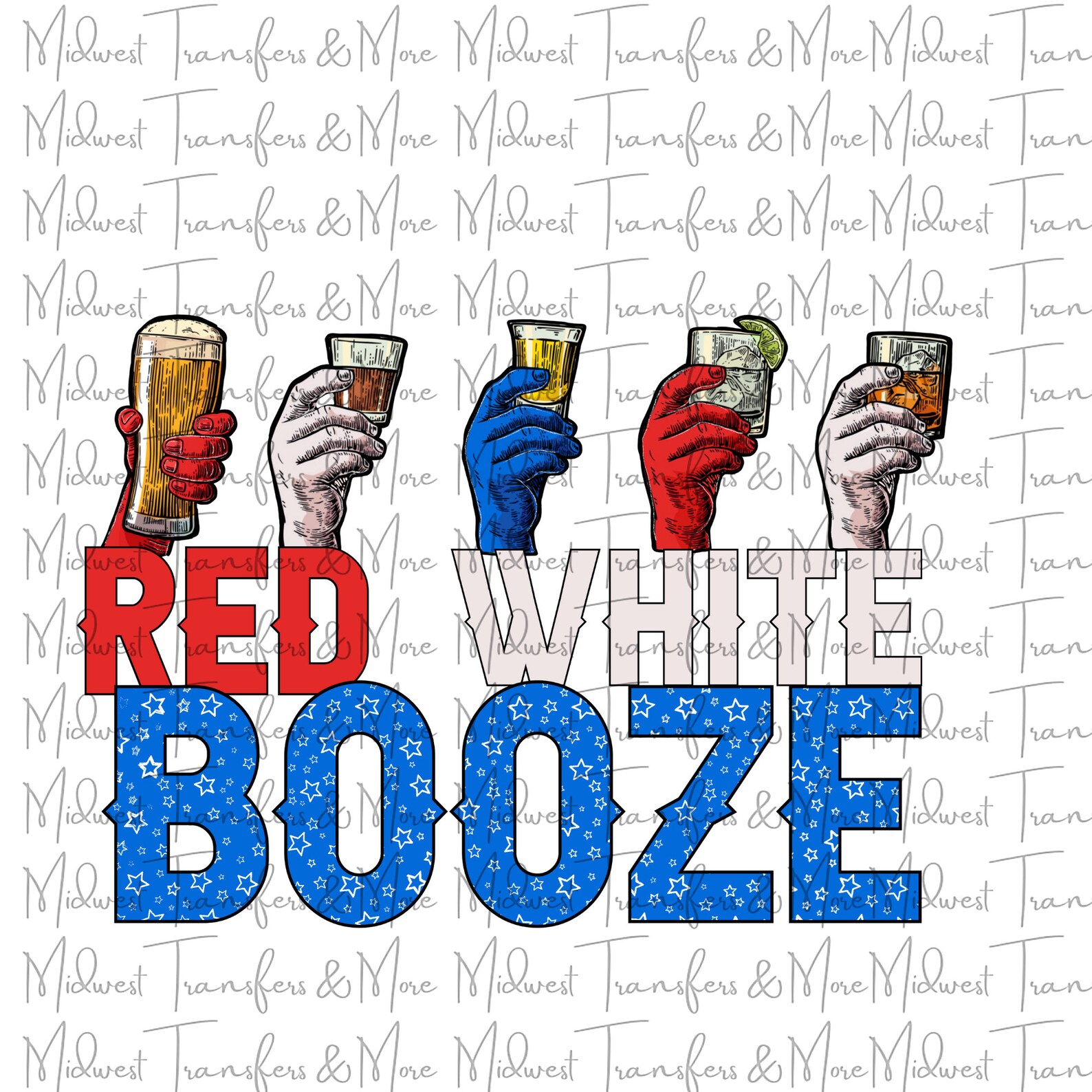 Red White Booze Drinks Shots Patriotic Independence Day - Etsy