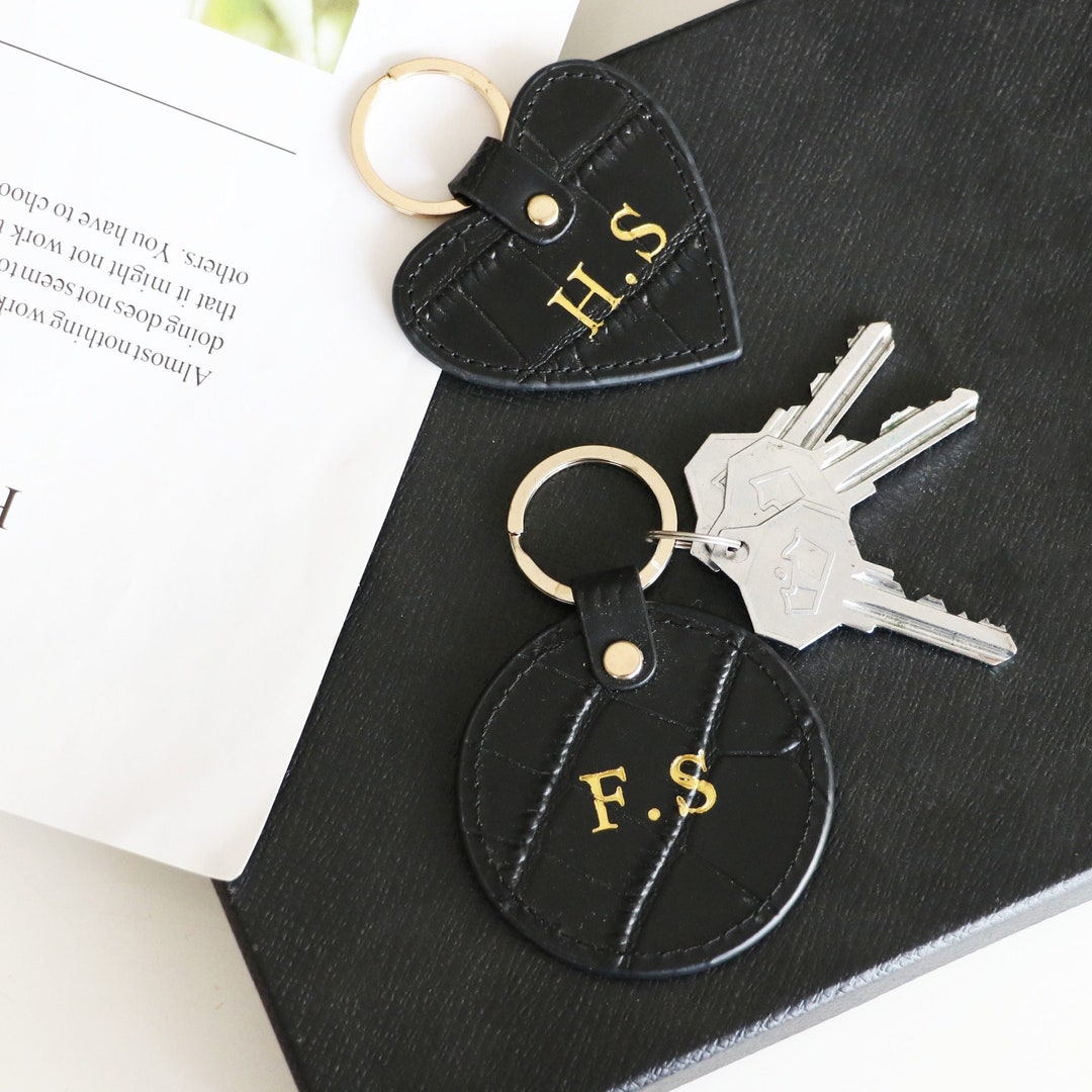 Personalized Keychain Leather Perfect Gift Idea Keyholder Accessories ...