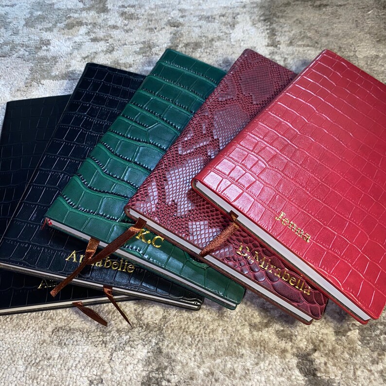 Personalized Leather Notebook | Monogrammed Journal | Custom Gift ...