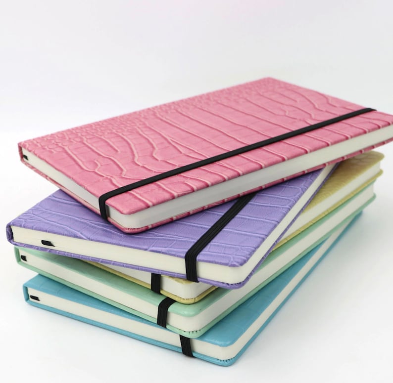 Personalized Croc Embossed Leather Notebook Monogrammed - Etsy