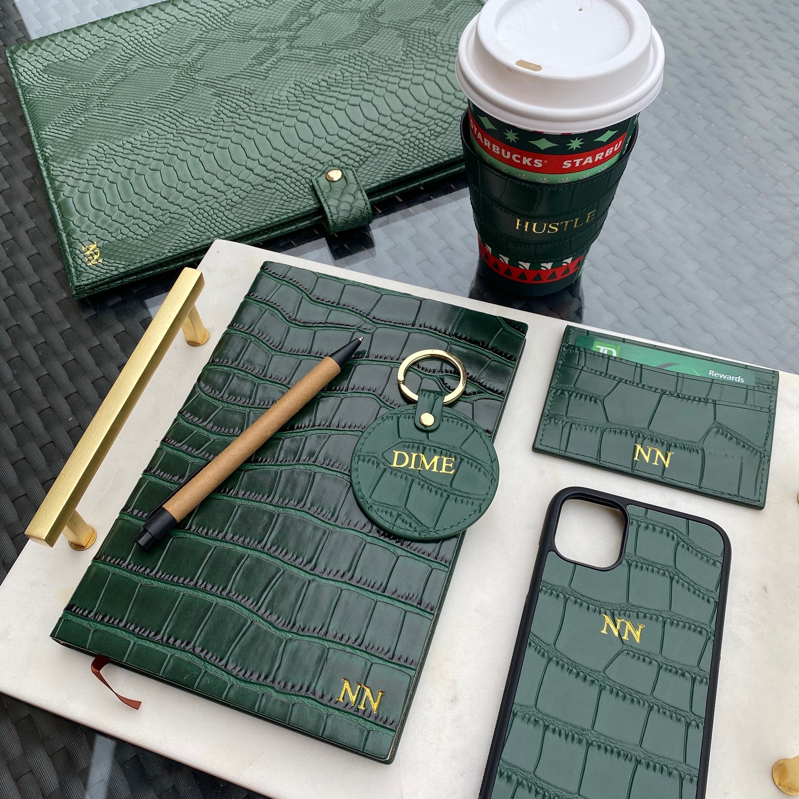 Leather Phone Case Monogram Custom Embossed Personalized | Etsy