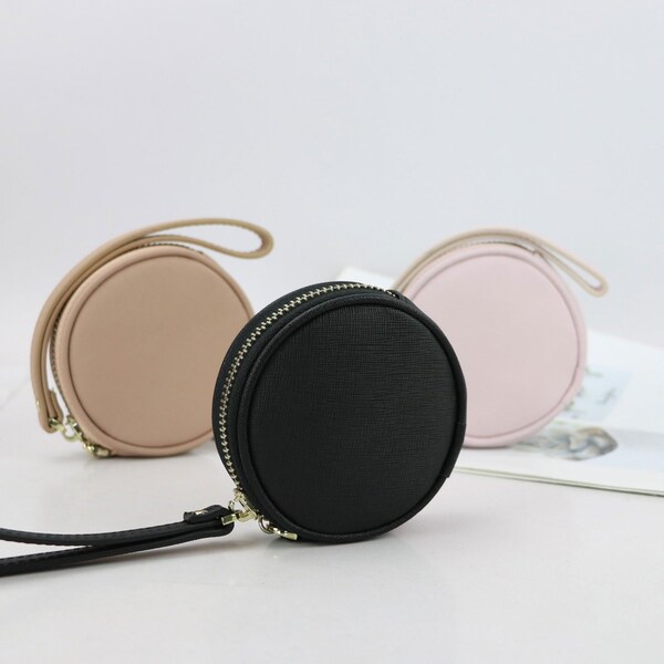 Round Leather Purse - Etsy