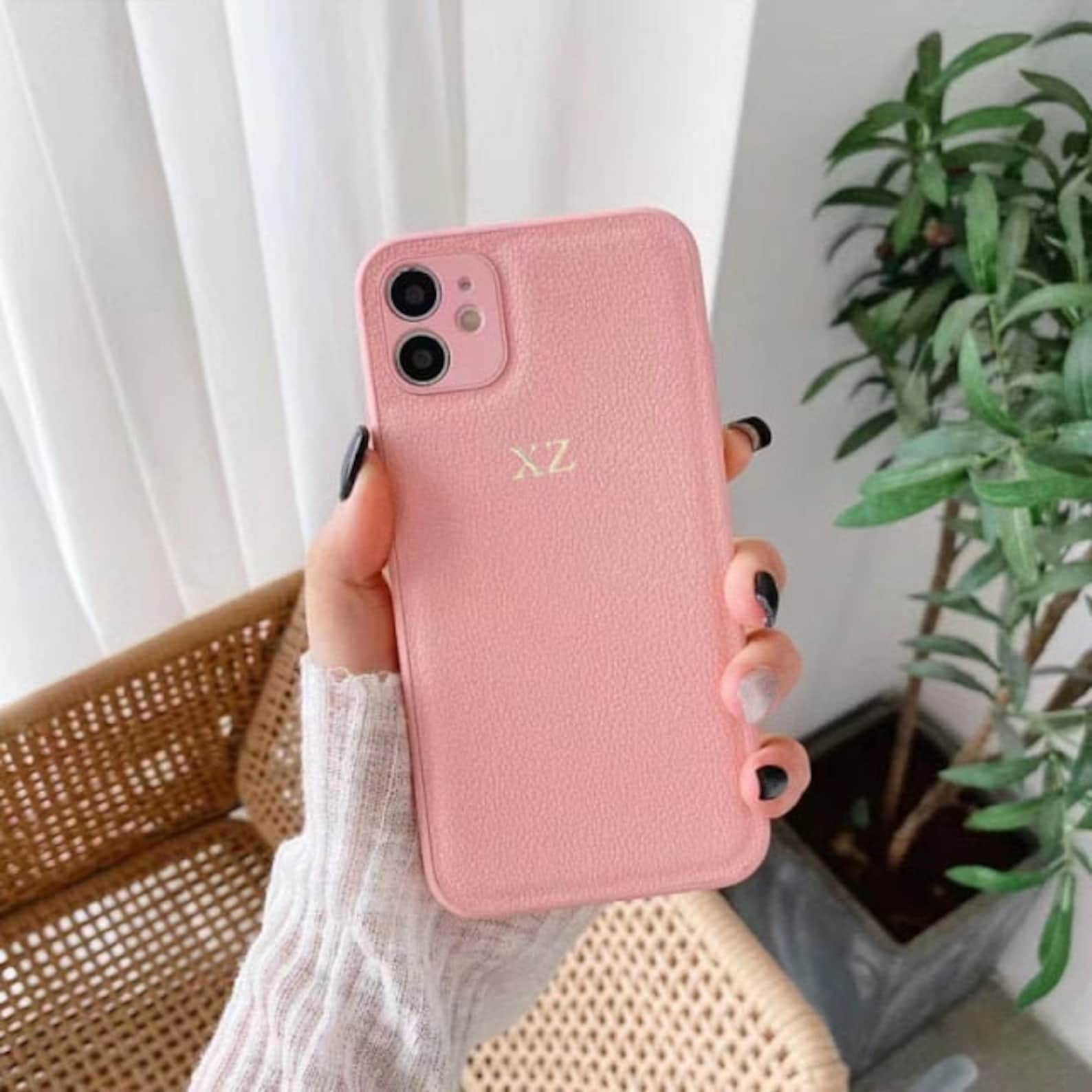 Customized iPhone Case Name Letters Leather Monogram Case for iPhone 16 ...